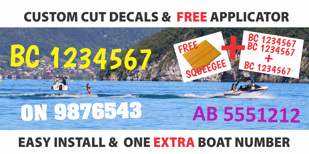 Boat Numbers Canada Boat Decals Registration Numbers Custom Boat Decal